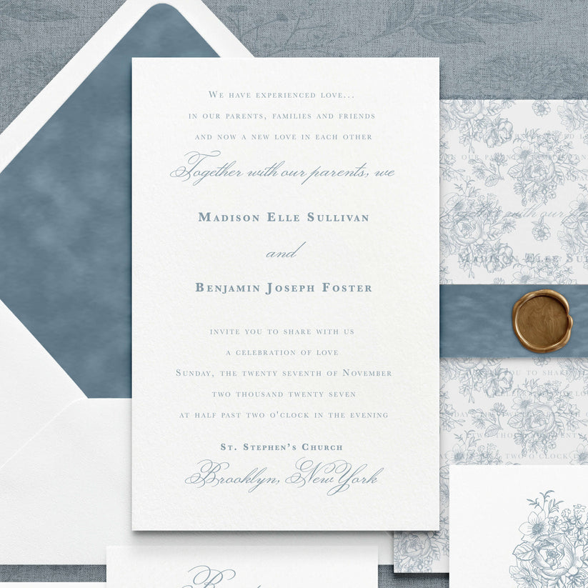 Rosalia II Wedding Invitation – Bellezza Invitations