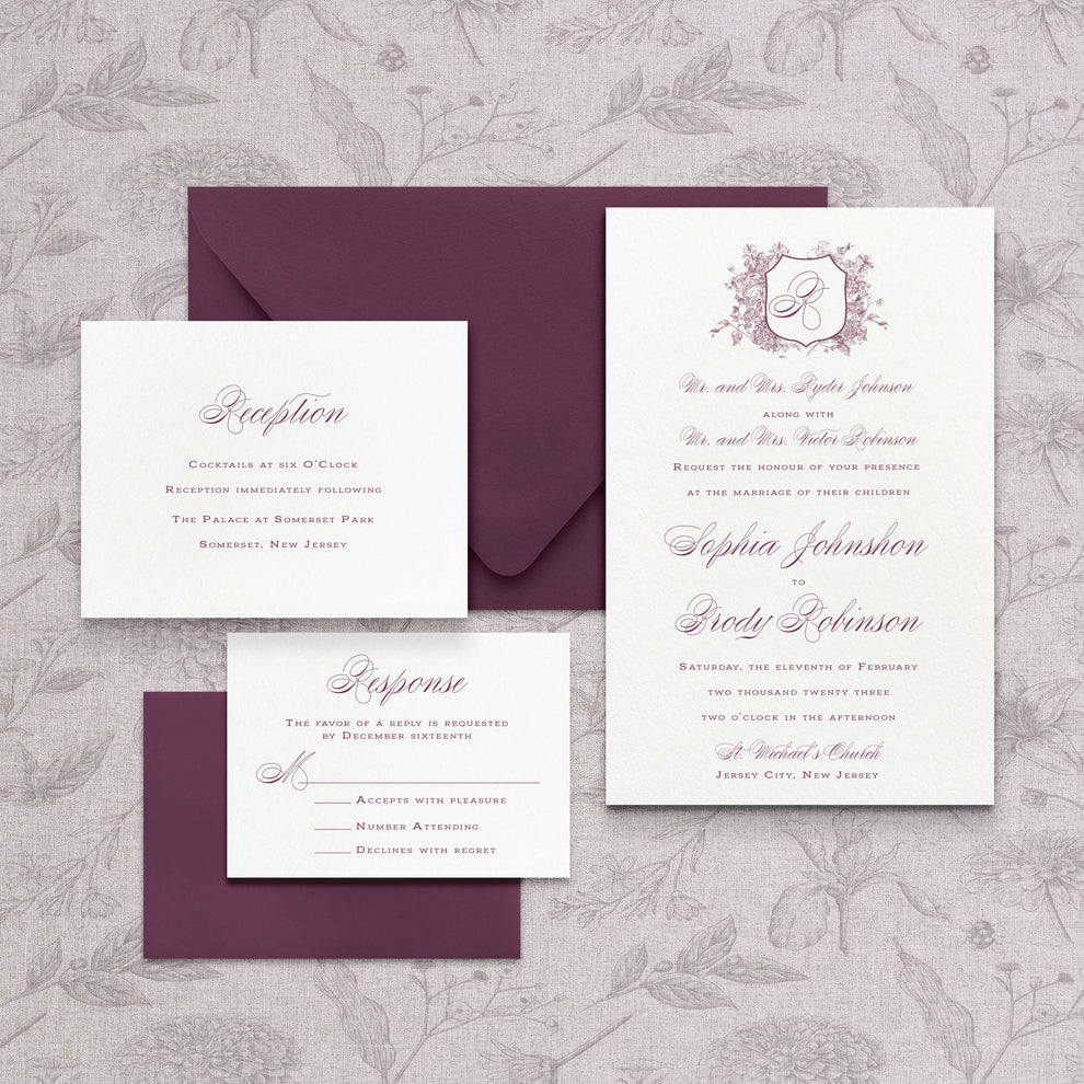 Dahlia Wedding Invitation – Bellezza Invitations