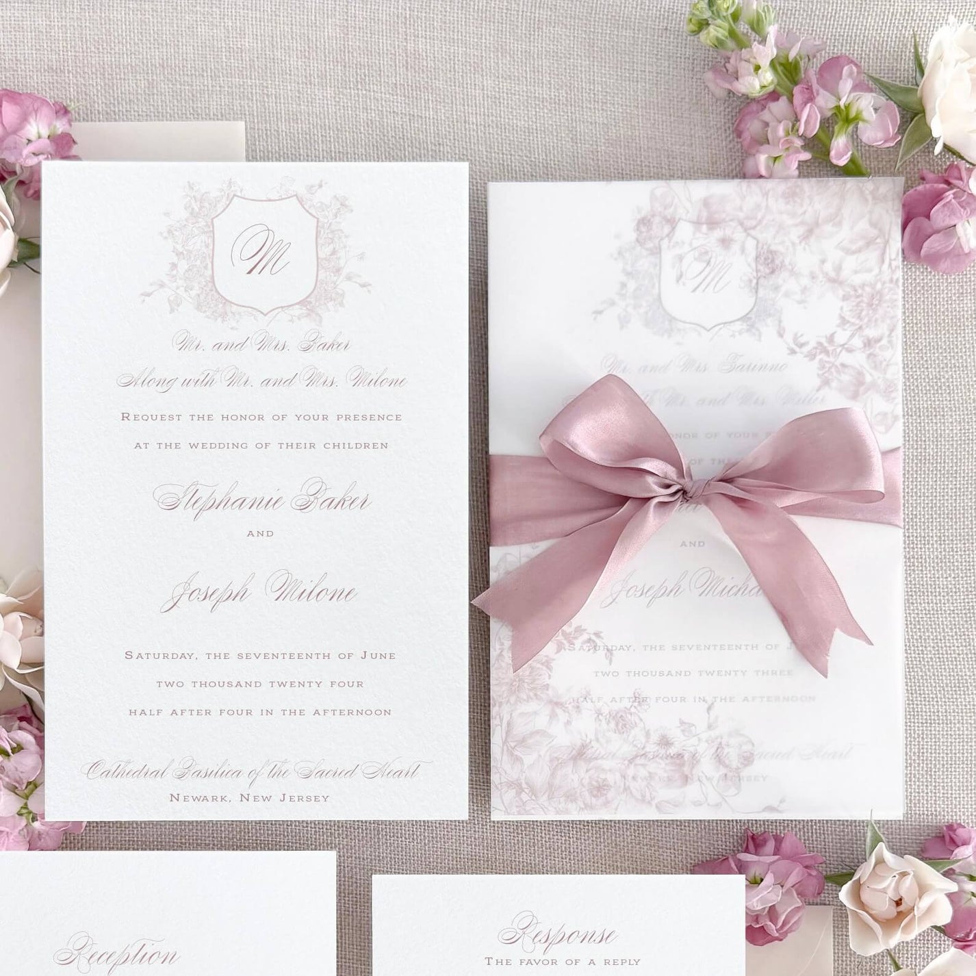 Dahlia Wedding Invitation – Bellezza Invitations