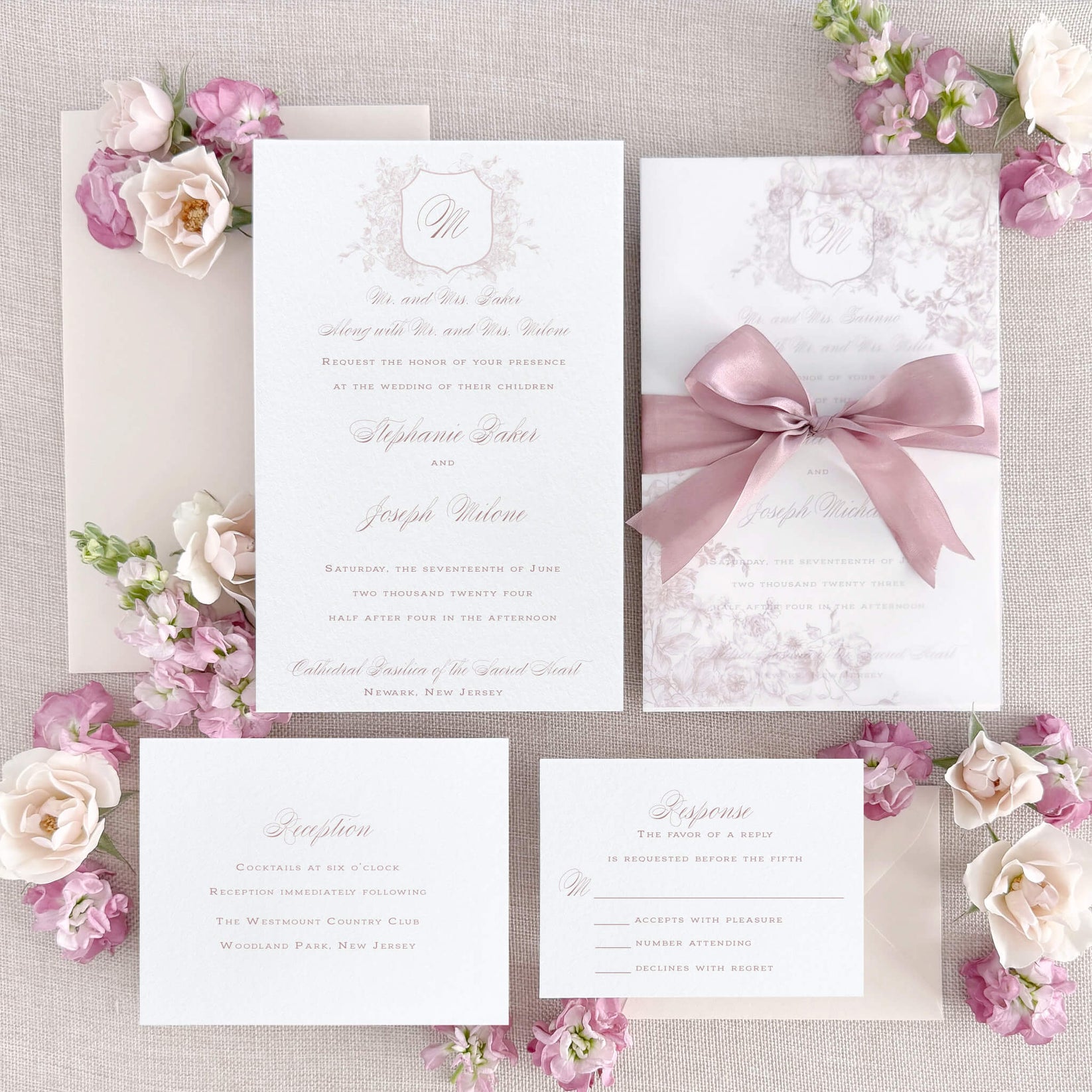 Dahlia Wedding Invitation – Bellezza Invitations